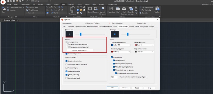Cách chỉnh con trỏ chuột trong CAD 2020 như thế nào?